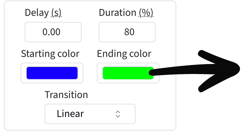 How to add a color changing effect to captions - Storysonic